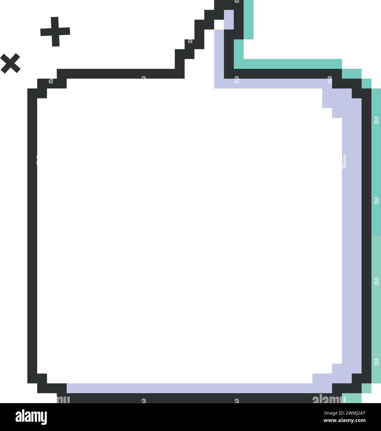 Empty pixelated comic bubble chat Vector Stock Vector Image & Art - Alamy