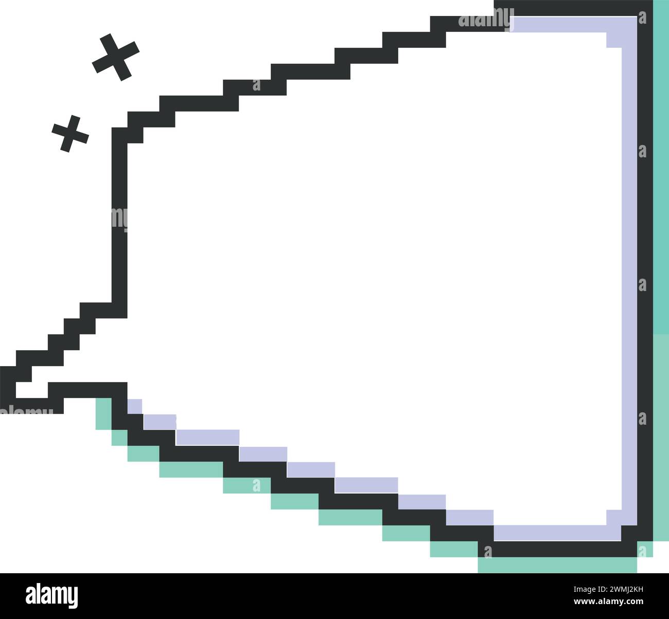 Empty pixelated comic bubble chat Vector Stock Vector Image & Art - Alamy