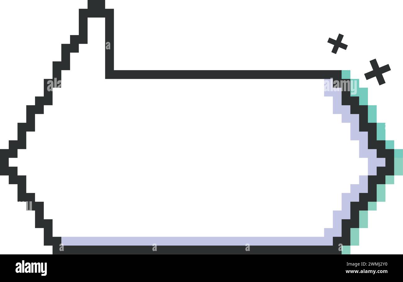 Empty pixelated comic bubble chat Vector Stock Vector Image & Art - Alamy