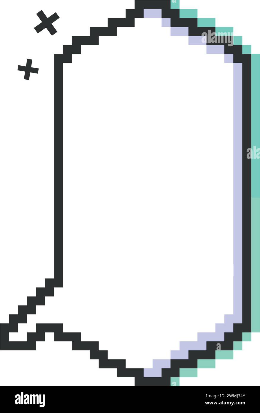 Empty pixelated comic bubble chat Vector Stock Vector Image & Art - Alamy