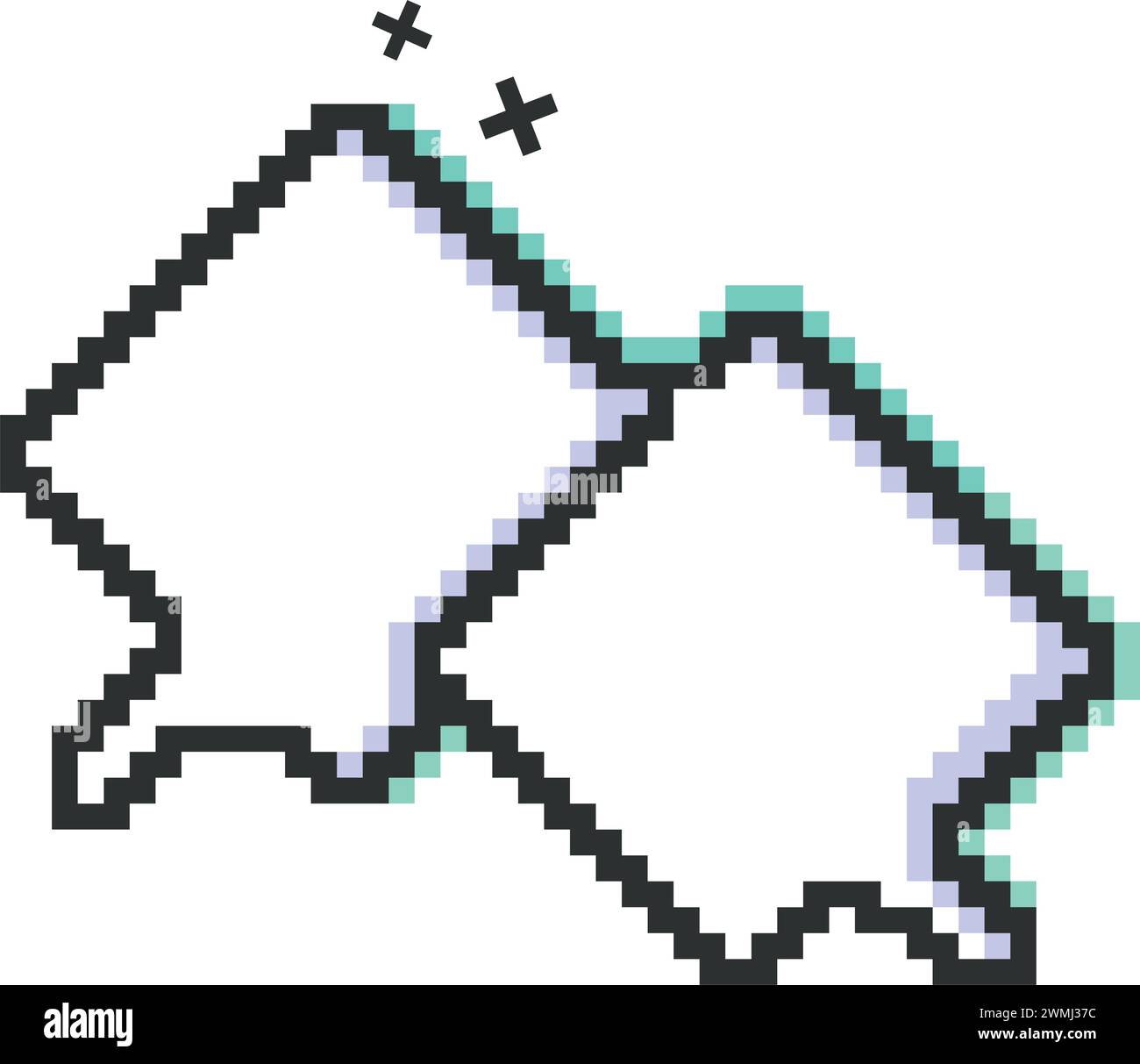 Empty pixelated comic bubble chat Vector Stock Vector Image & Art - Alamy