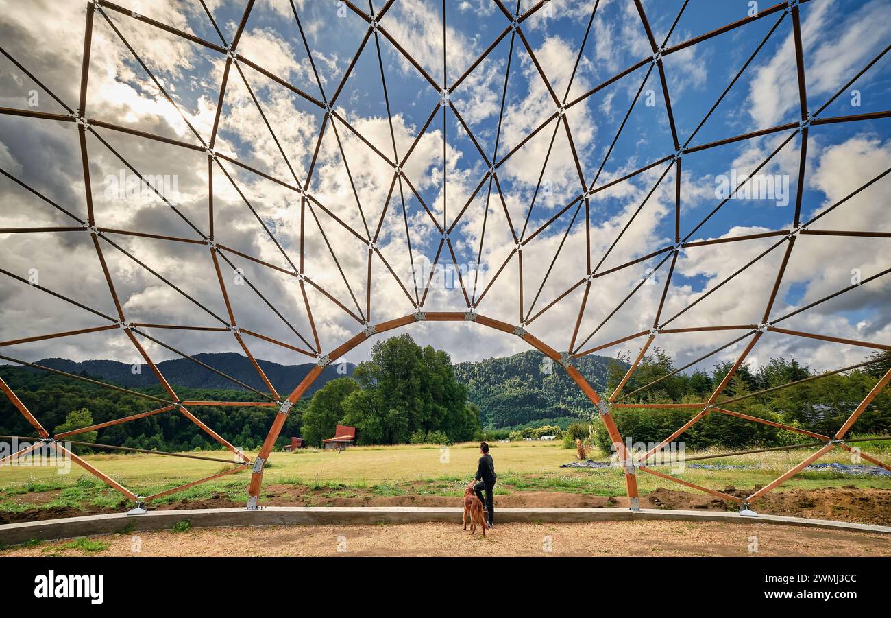 A Dome Structure in Southern Chile, Araucania Region, Ko Panqui Lodge ...
