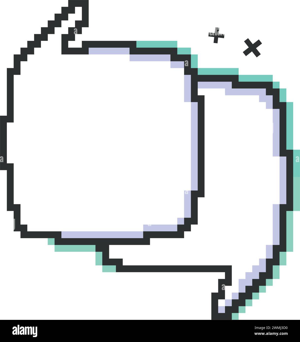 Empty pixelated comic bubble chat Vector Stock Vector Image & Art - Alamy