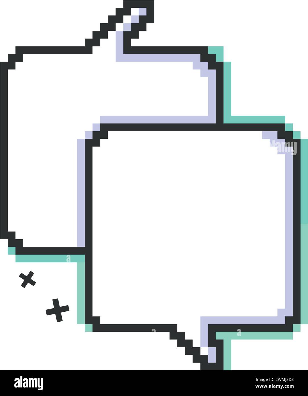 Empty pixelated comic bubble chat Vector Stock Vector Image & Art - Alamy