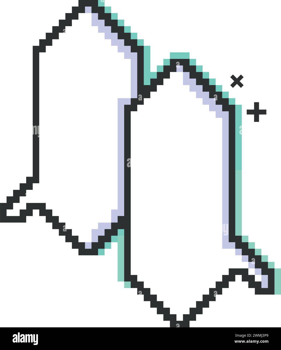 Empty pixelated comic bubble chat Vector Stock Vector Image & Art - Alamy