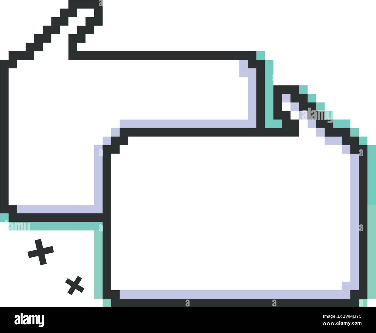 Empty pixelated comic bubble chat Vector Stock Vector Image & Art - Alamy