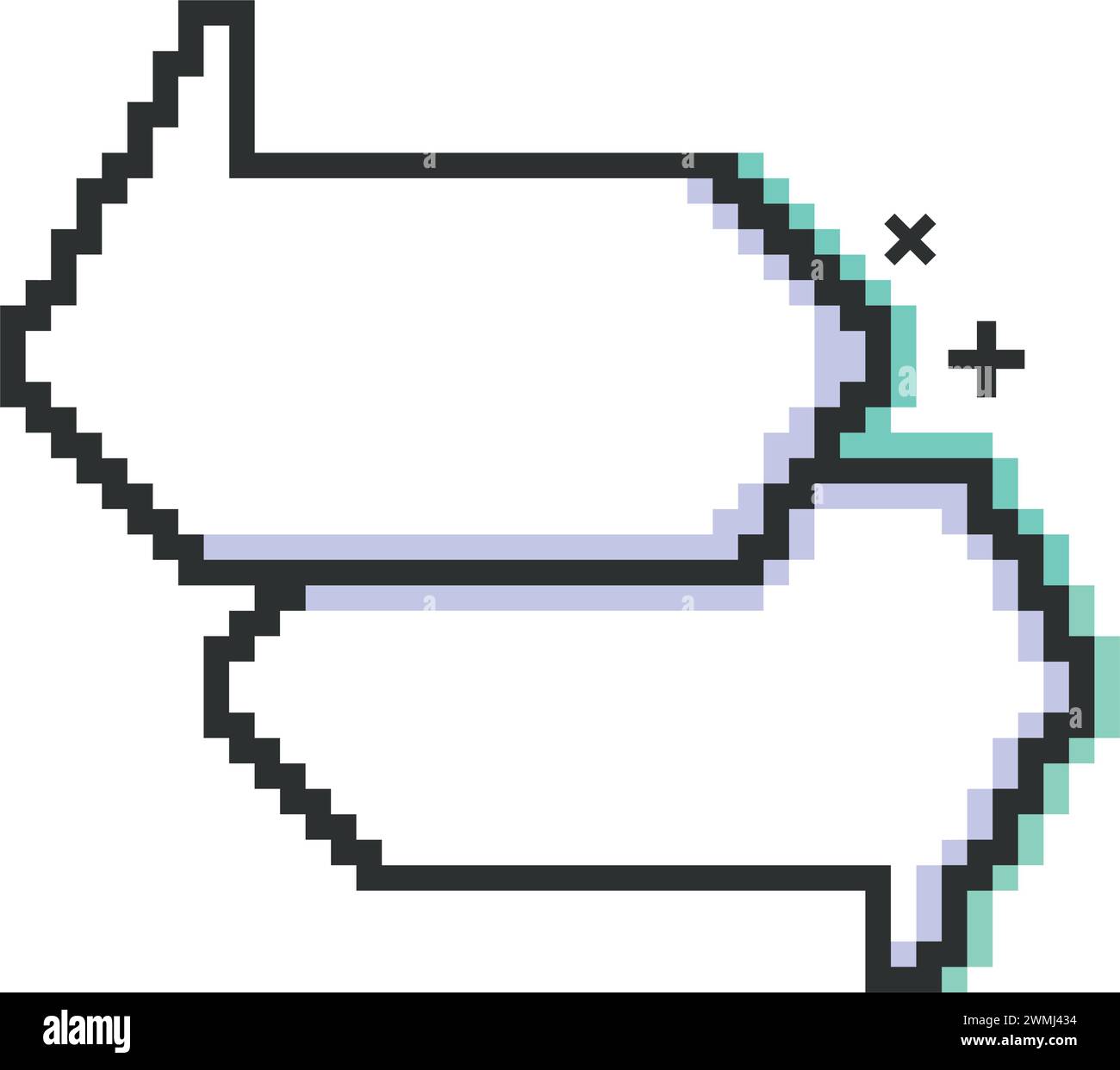 Empty pixelated comic bubble chat Vector Stock Vector Image & Art - Alamy