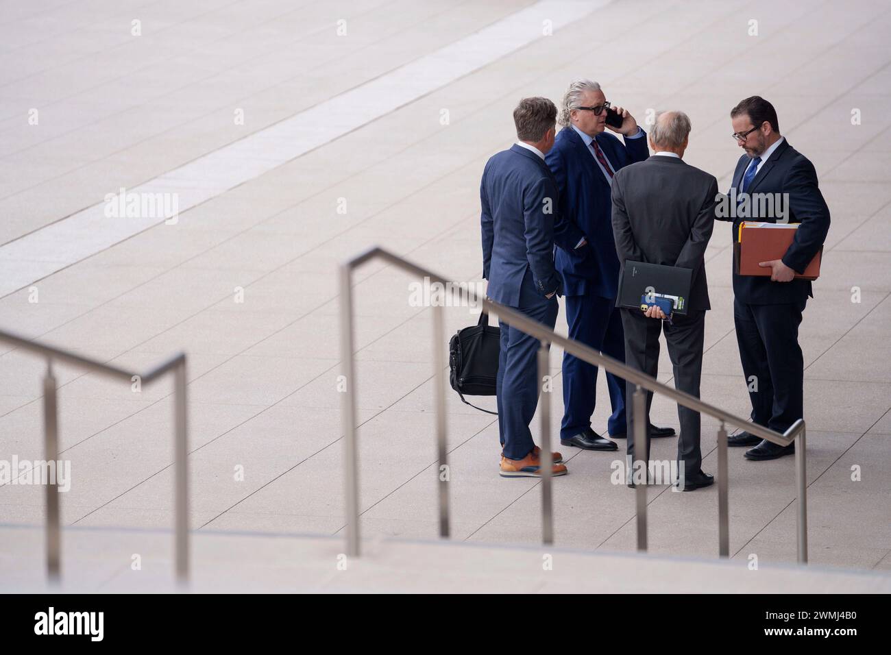 David Chesnoff, defense attorney for Alexander Smirnov, talks on a ...