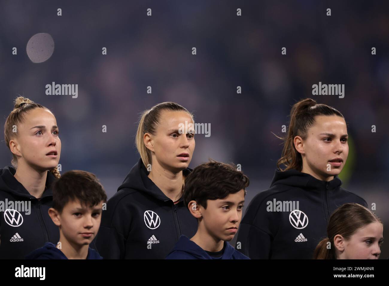 Decines Charpieu, France. 23rd Feb, 2024. Giulia Gwinn, Klara Buhl and ...