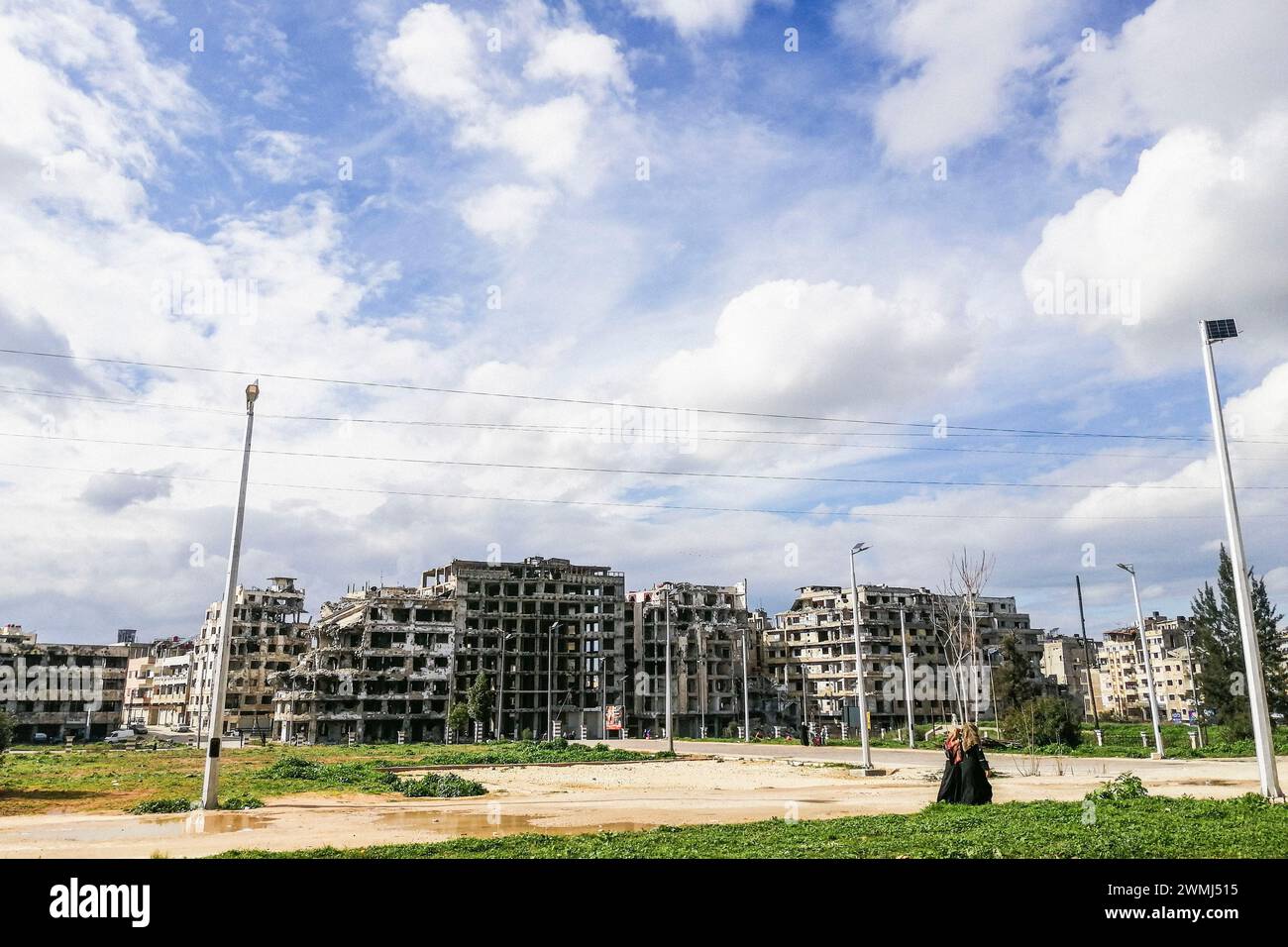 Syria, Homs, bombings on destroyed buildings Stock Photo - Alamy