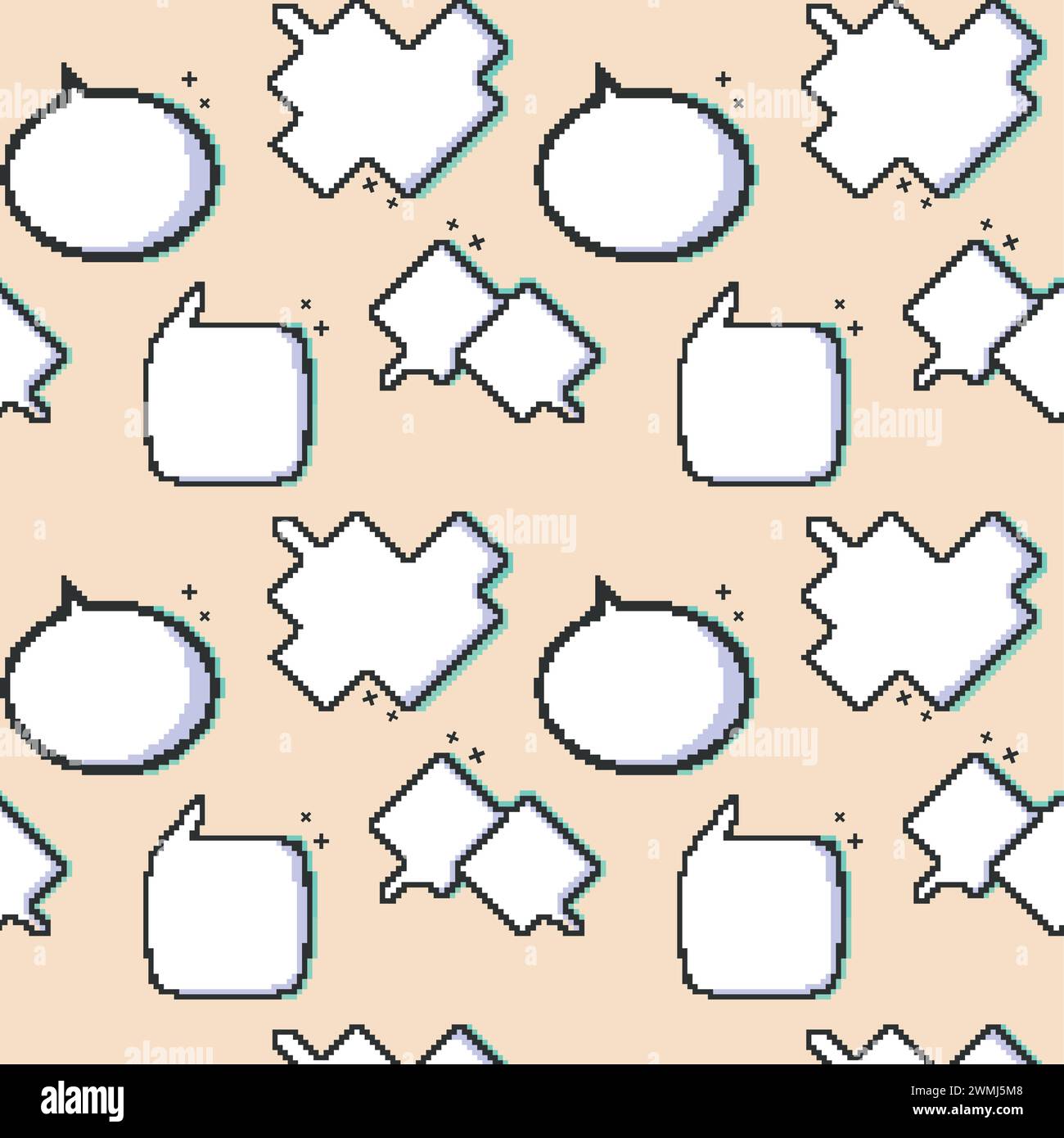 Comic bubble chat pattern background Vector Stock Vector Image & Art ...