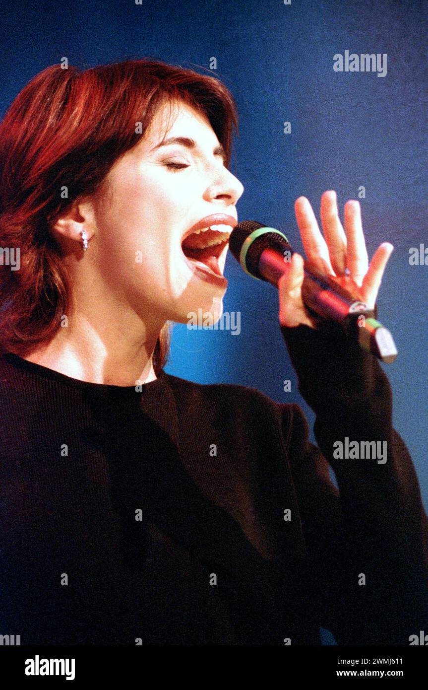 Milan Italy 20/03/1996: Giorgia, Italian singer,during the television ...