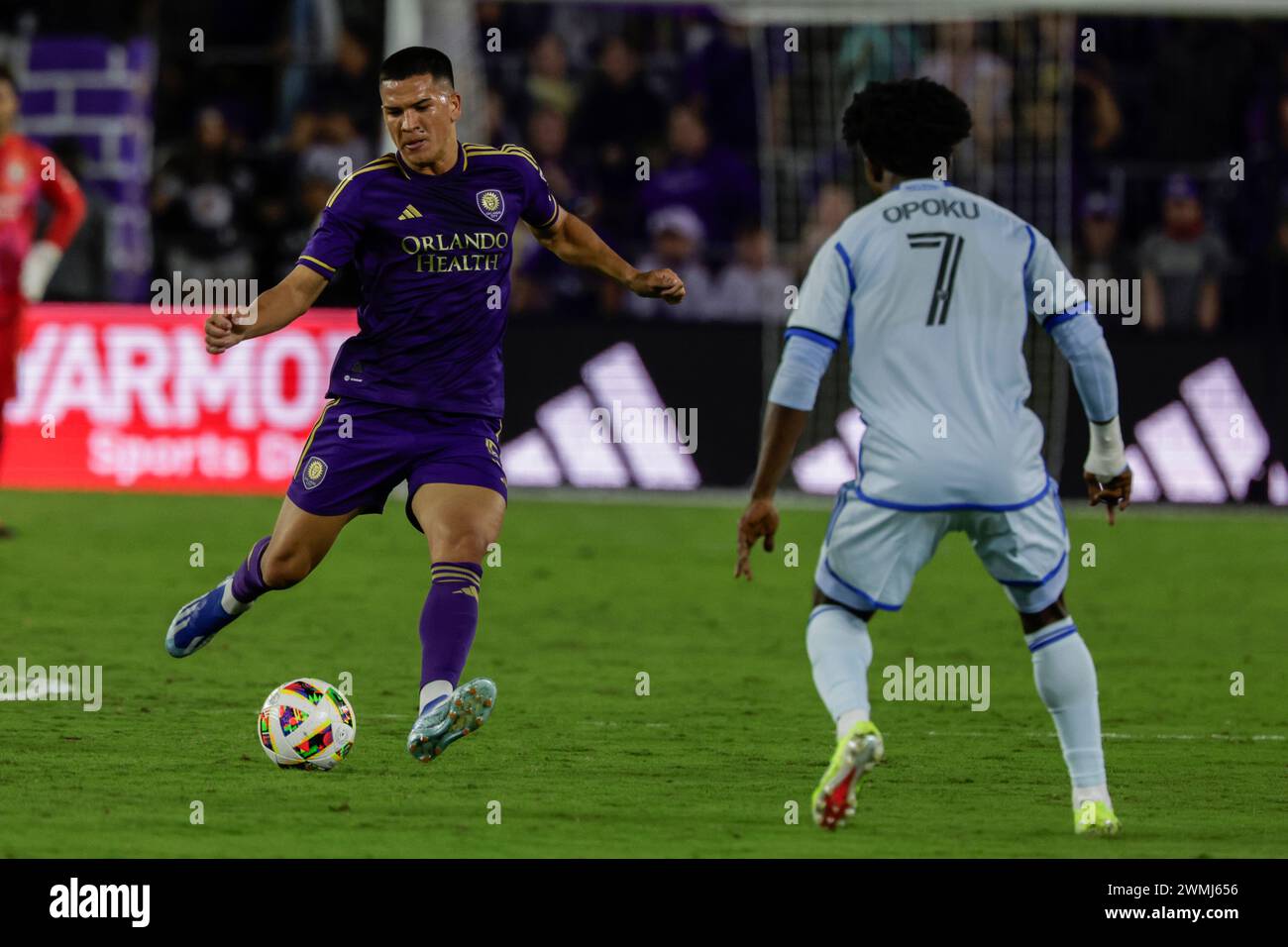 Orlando City midfielder César Araújo, left, against CF Montréal ...
