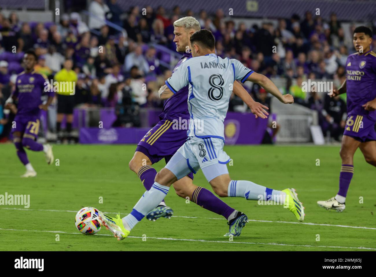 Orlando City defender Robin Jansson, left, and CF Montréal midfielder ...