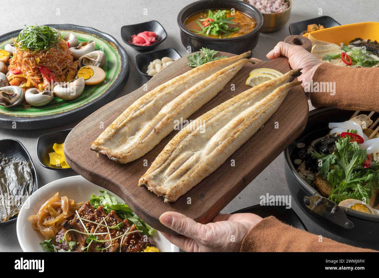 Korean food dish Pungcheon Fresh Water Eel Grilled Eel Soup Eel ...