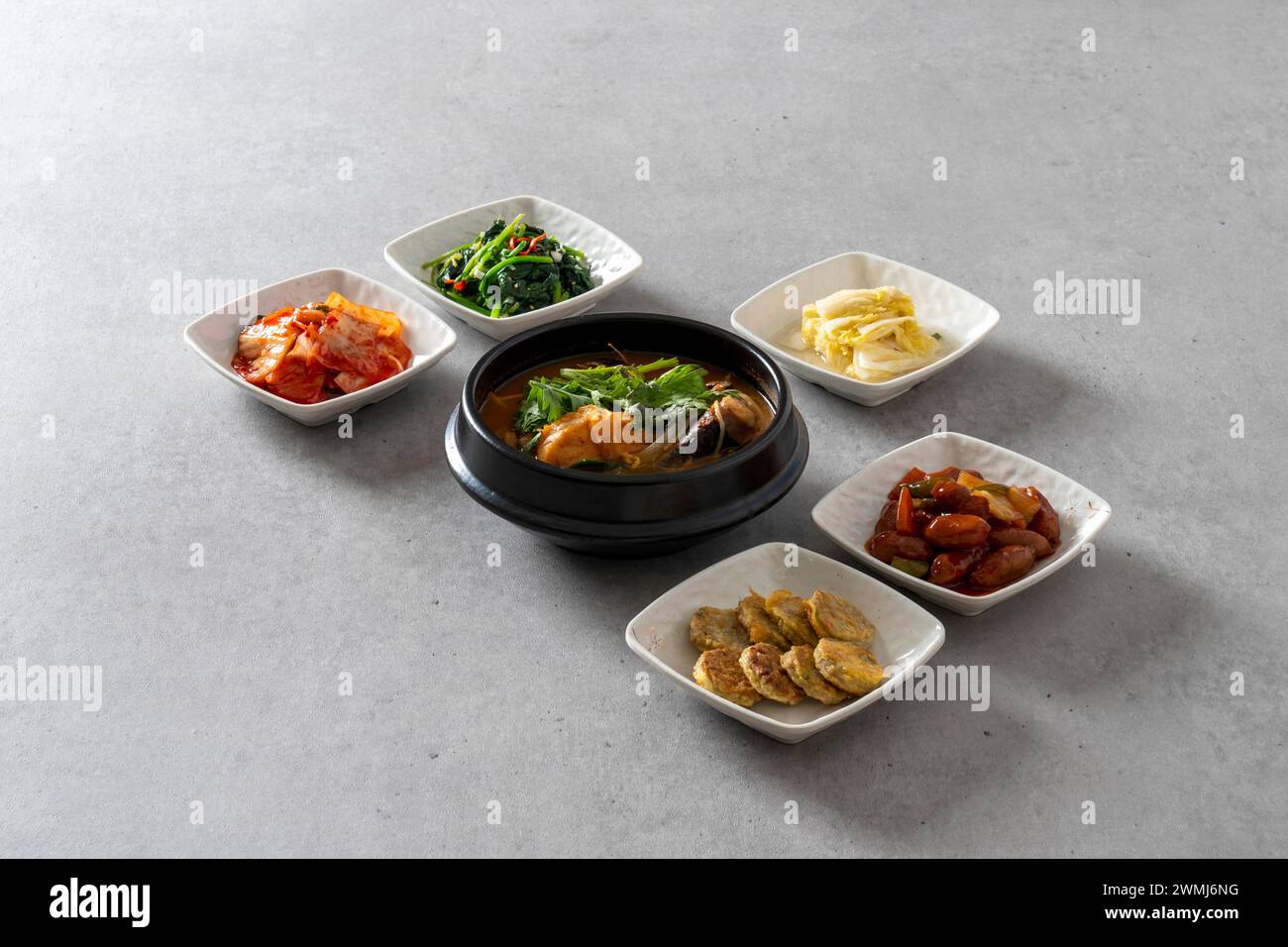 Korean food dish Puffer fish clear soup Puffer fish spicy soup Agum ...