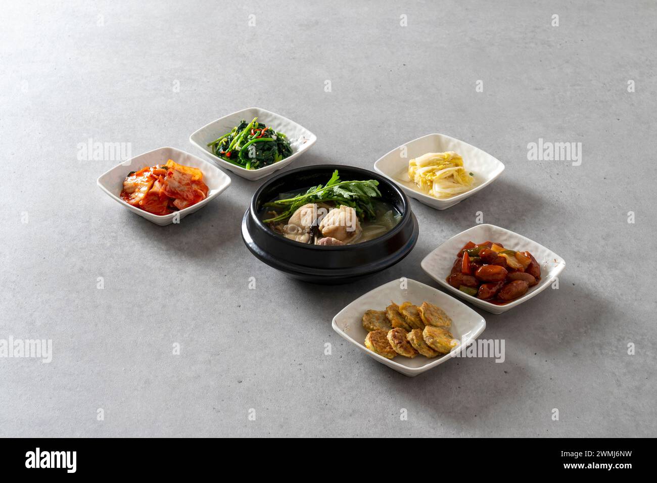 Korean food dish Puffer fish clear soup Puffer fish spicy soup Agum ...