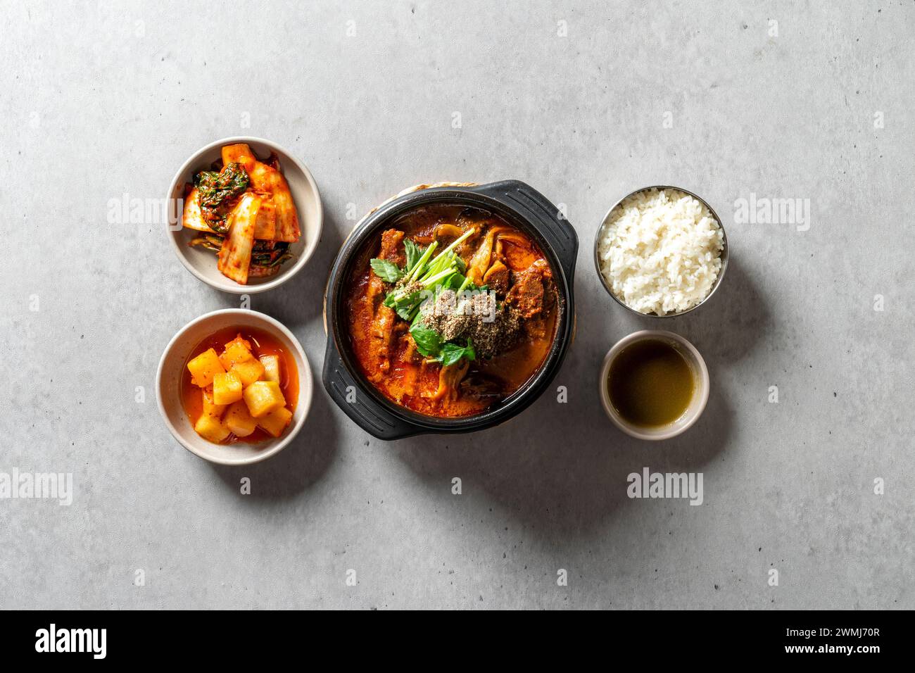 Pork Rib Hangover Soup Marketplace Rice Soup Boneless Bone Hangover Soup Gamjatang Ripe
