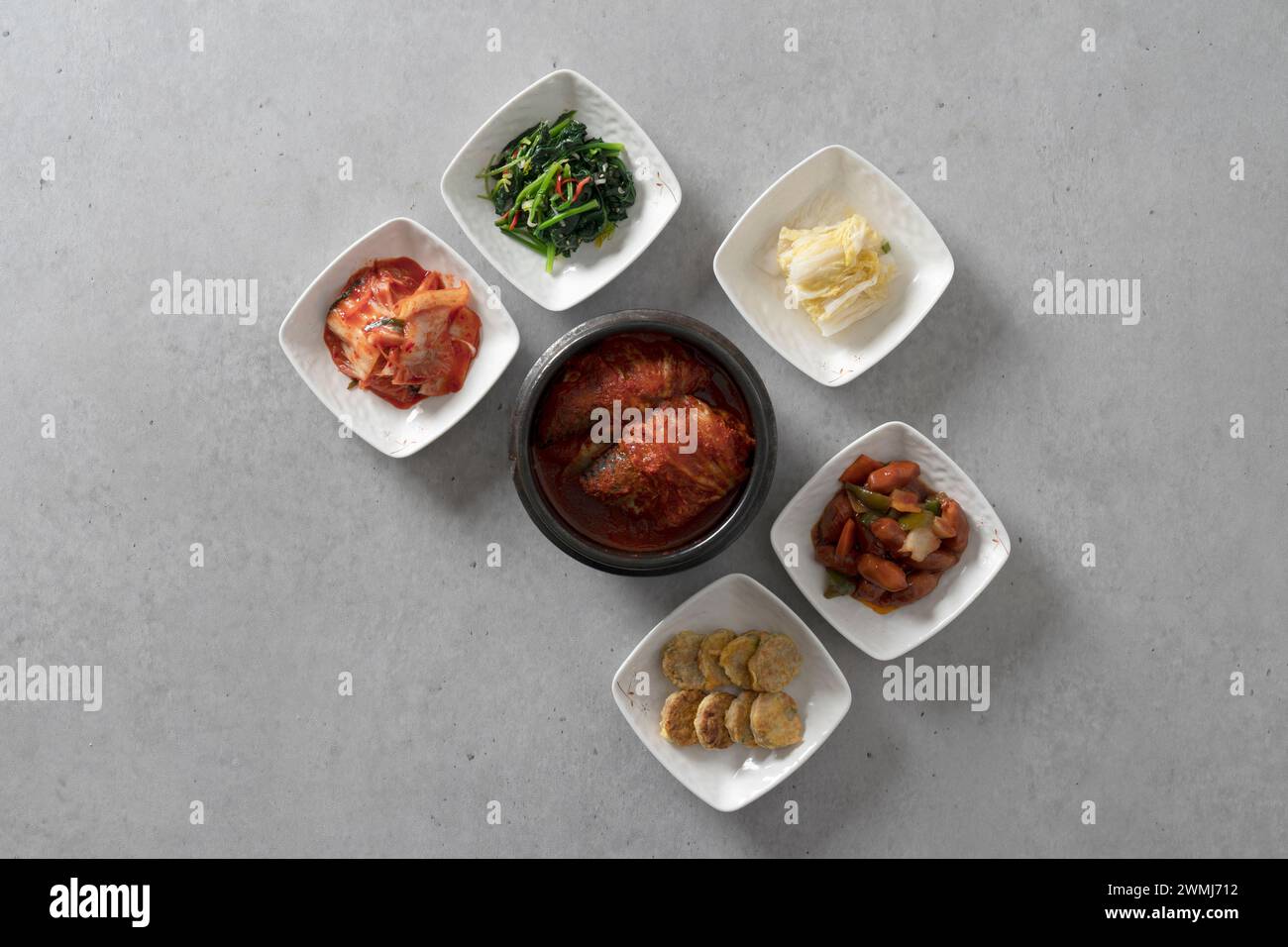 Korean food dish Dongtae-tang Kimchi Roll Mackerel Braised Mackerel ...