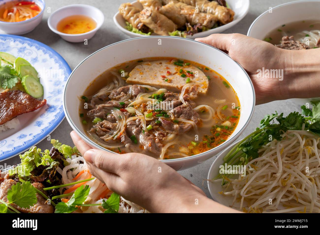 Beef rice noodles, spicy rice noodles, jjajo, pork fried rice, bun cha ...