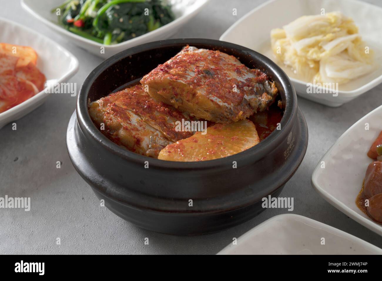 Korean food dish Dongtae-tang Kimchi Roll Mackerel Braised Mackerel ...