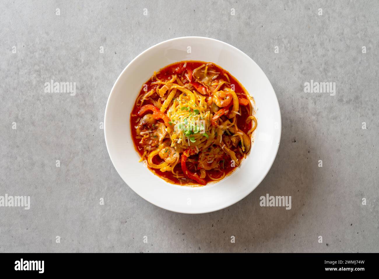 Korean food dish Steak, rosé pasta, tomato spaghetti, caviar, garlic ...