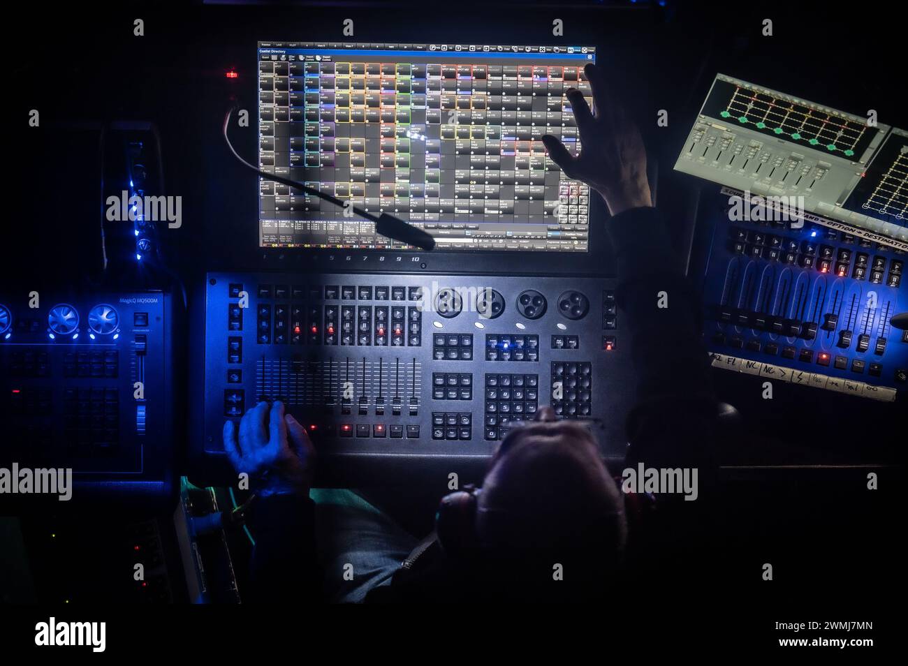 lighting mixer at a concert Stock Photo - Alamy
