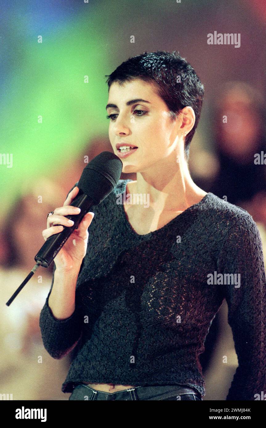 Milan Italy 12/05/1998: Giorgia, Italian singer, during the television ...