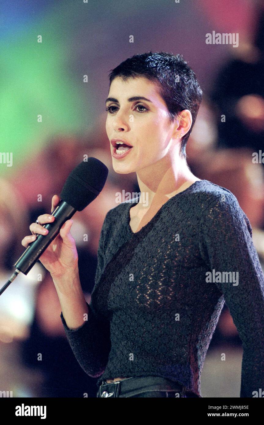 Milan Italy 12/05/1998: Giorgia, Italian singer, during the television ...
