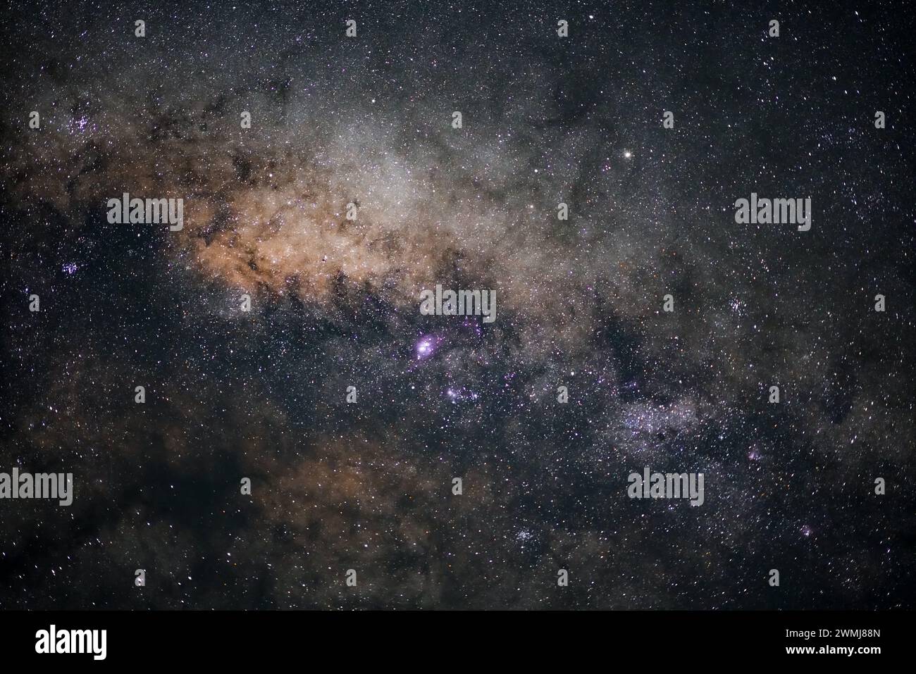 Night sky with numerous stars and clouds Stock Photo - Alamy