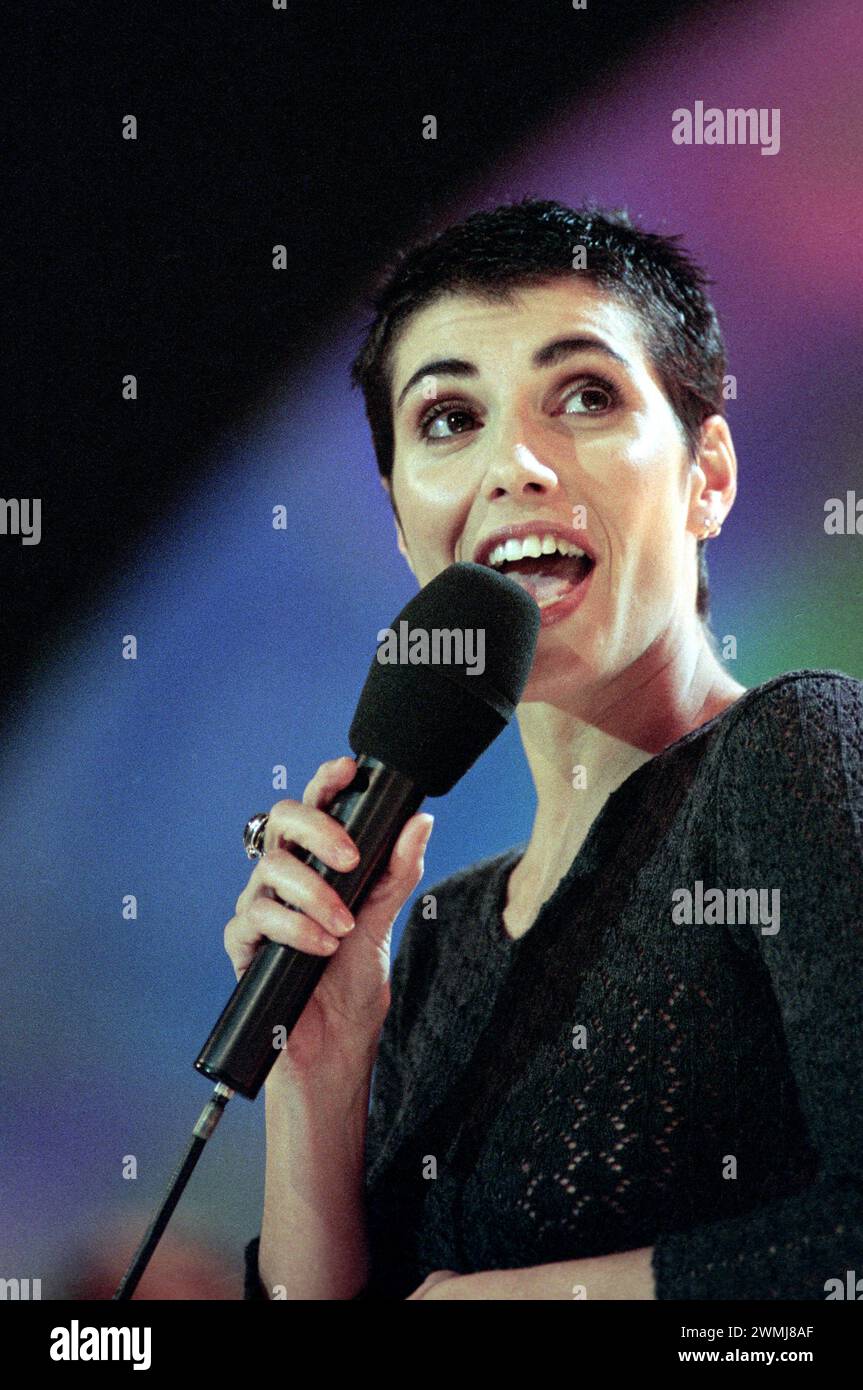 Milan Italy 12/05/1998: Giorgia, Italian singer, during the television ...