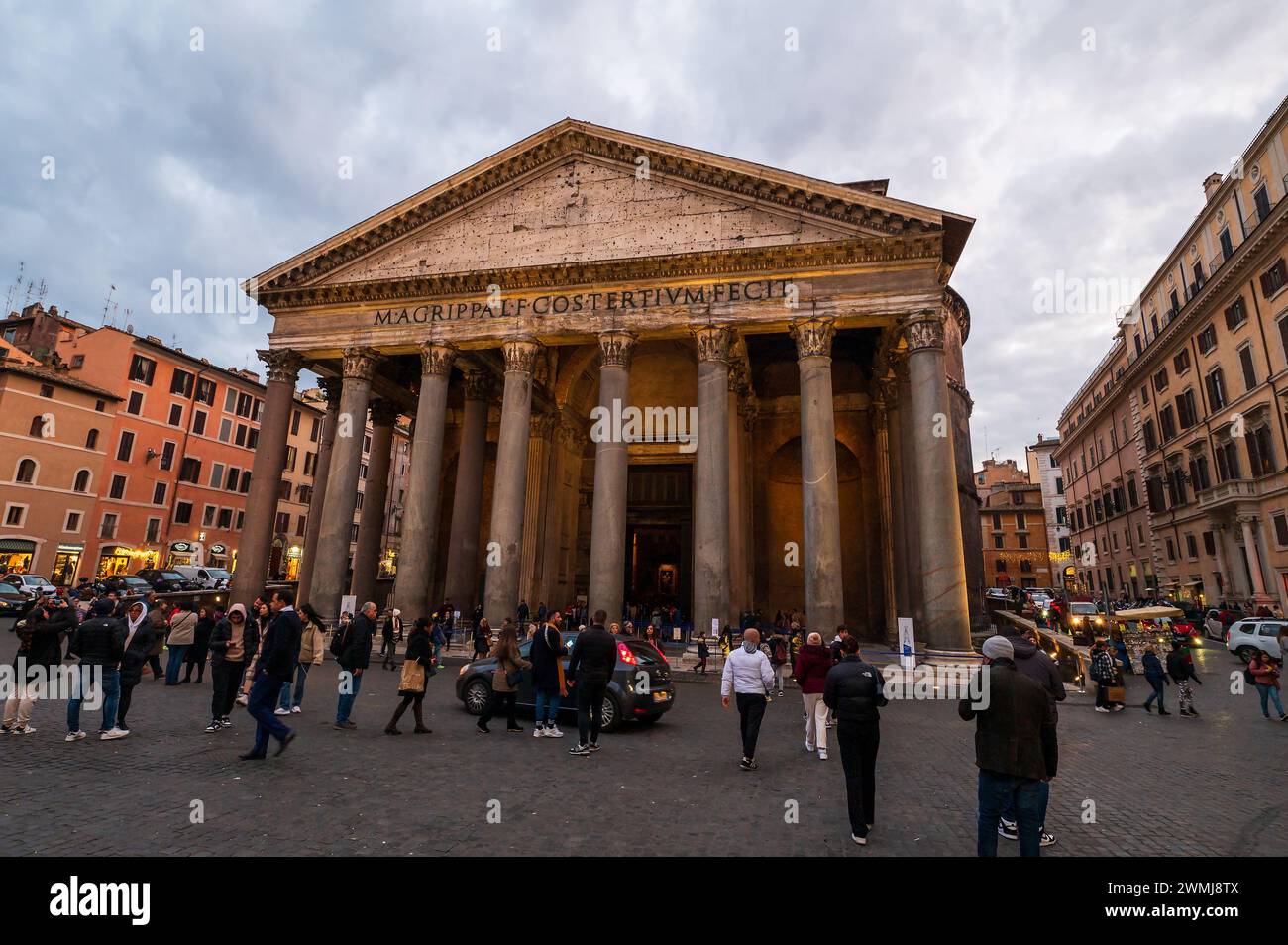 Rome, Italy - December 22, 2022: The image shows a bustling scene of ...