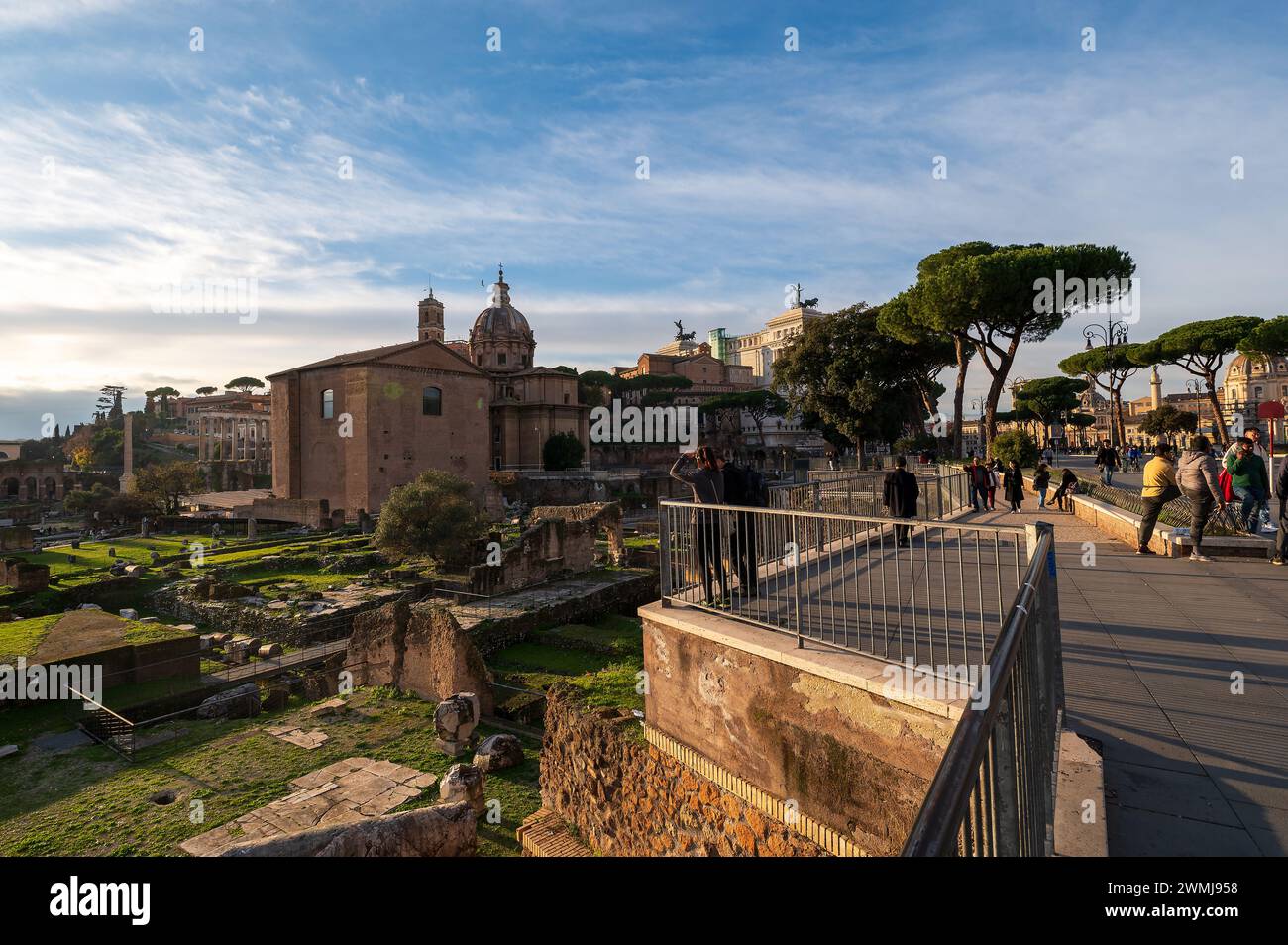 Rome, Italy - December 22, 2022: The majestic ruins of the Roman Forum ...