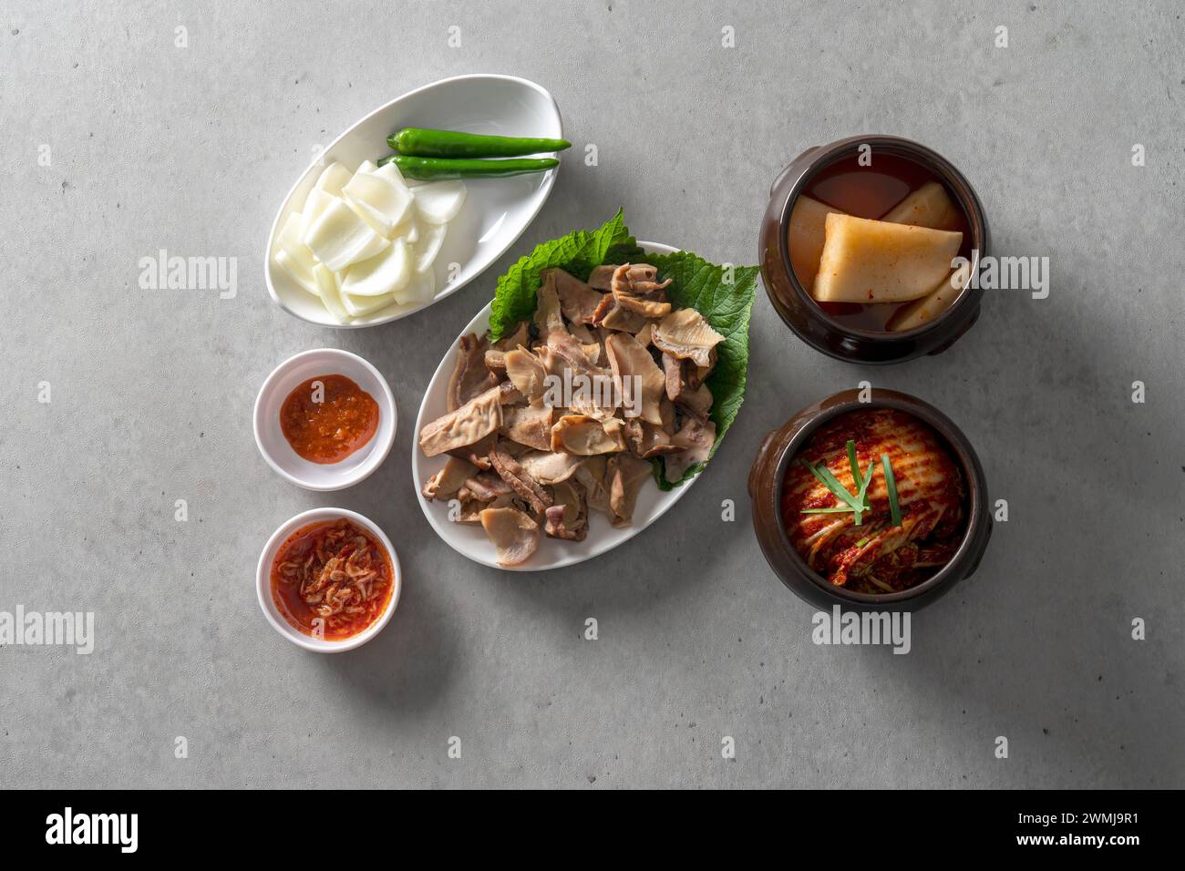 Korean food dish Boiled pork, Abai Sundae, Sundae, assorted Sundae ...