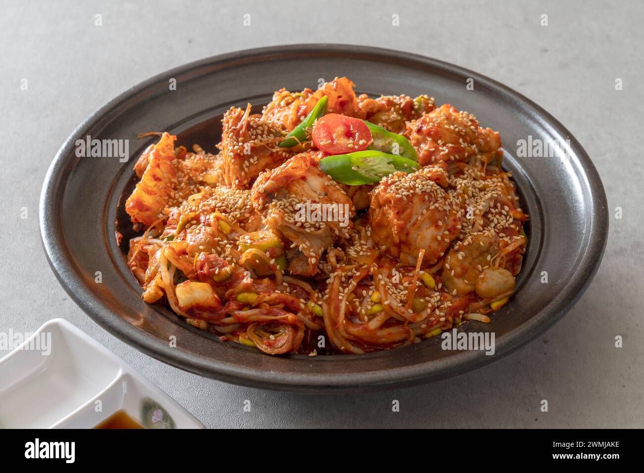 Steamed monkfish, steamed seafood, seafood stew, octopus hot pot Korean ...