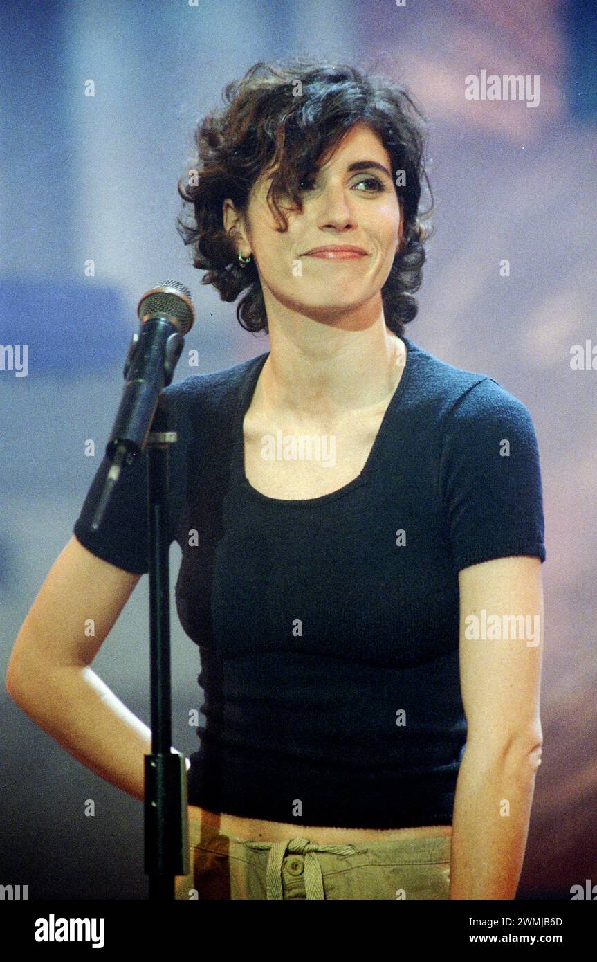 Milan Italy 08/04/1999: Giorgia, Italian singer, during the television ...