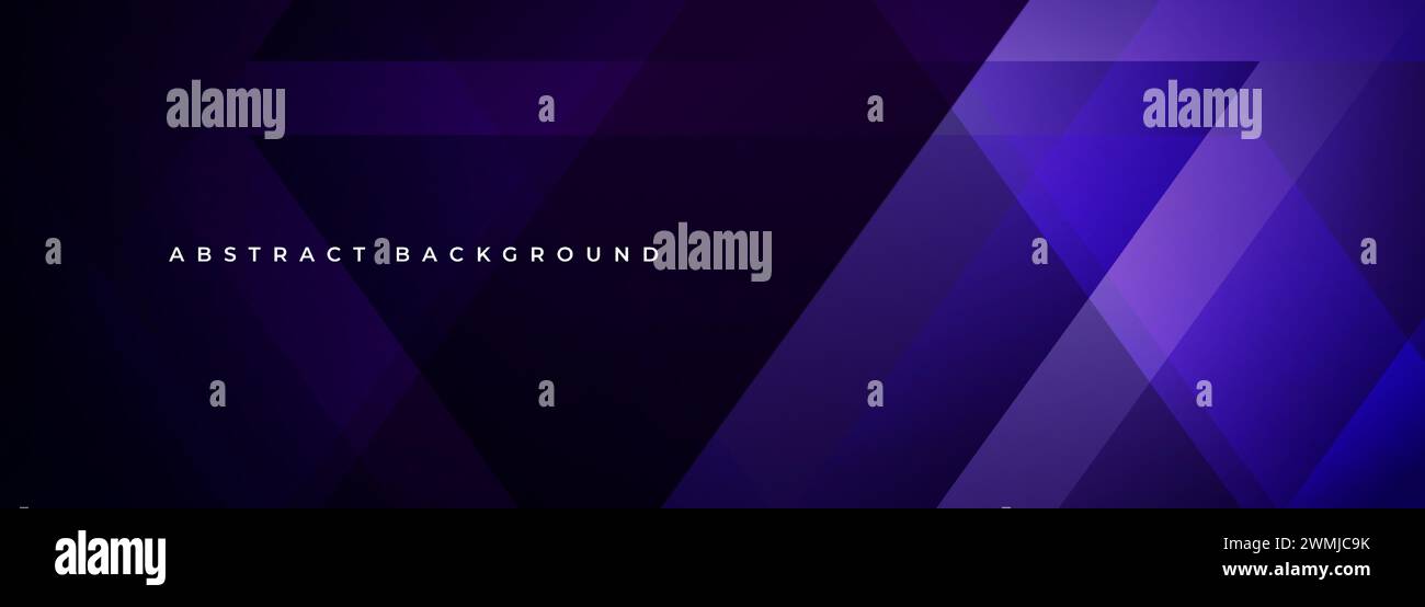 Dark violet modern abstract wide banner with geometric shapes. Dark ...