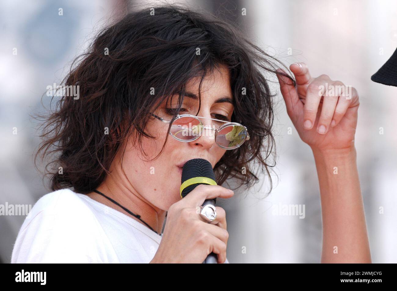 Verona Italy 20/09/2003: Giorgia, Italian singer, during the television ...