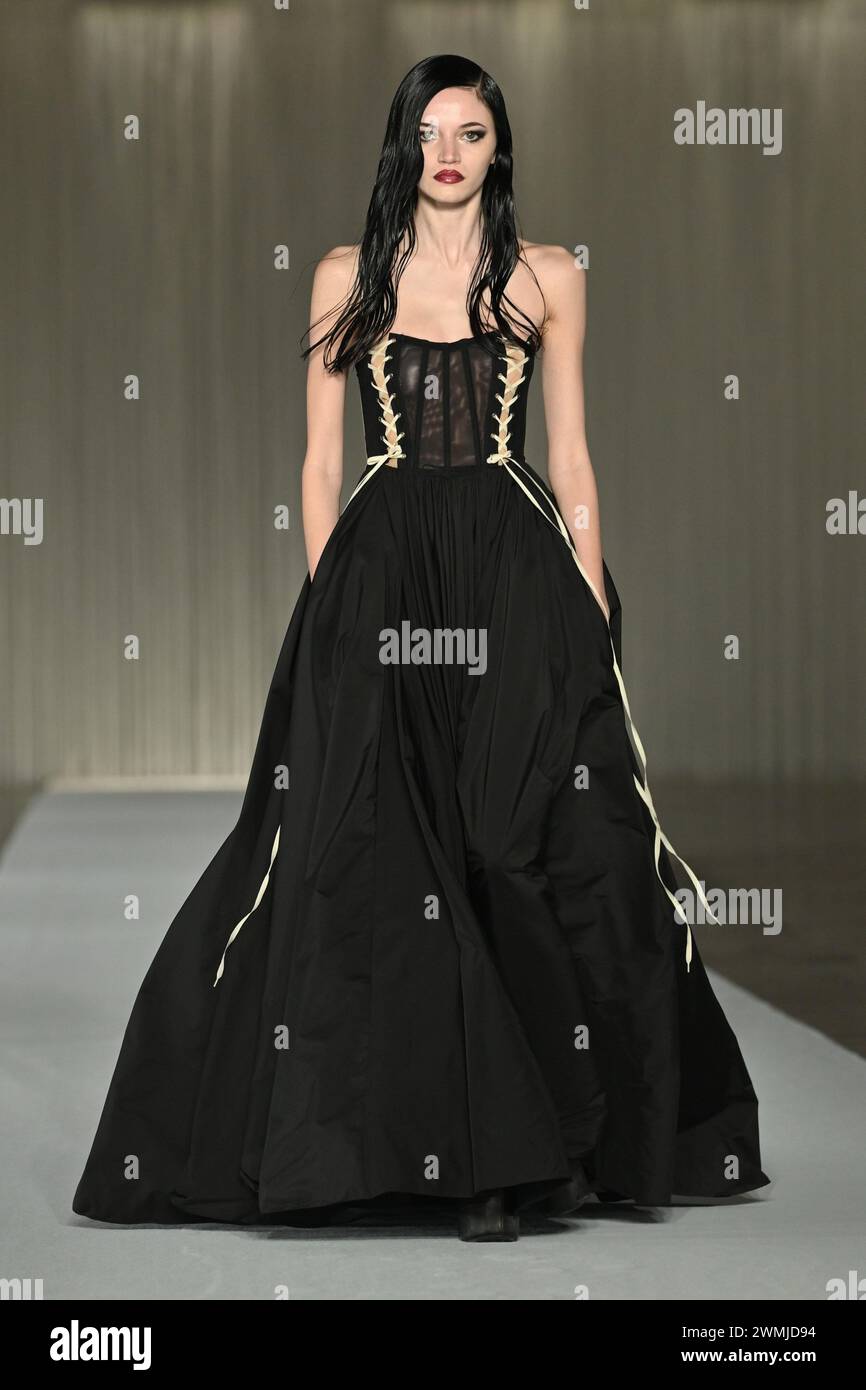 Milan, Italy. 25th Feb, 2024. Aniye Records fashion show catwalk at ...