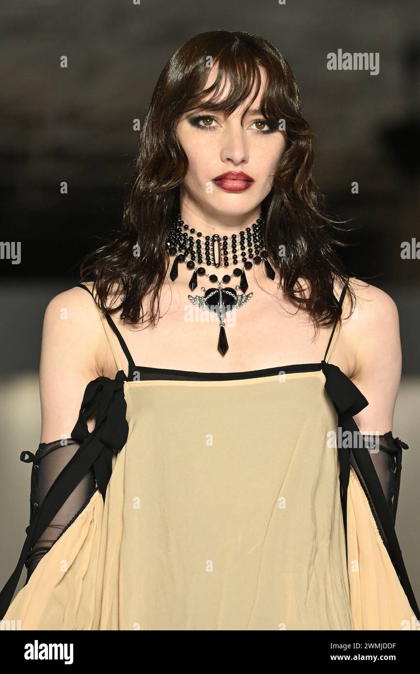 Milan, Italy. 25th Feb, 2024. Aniye Records fashion show catwalk at ...