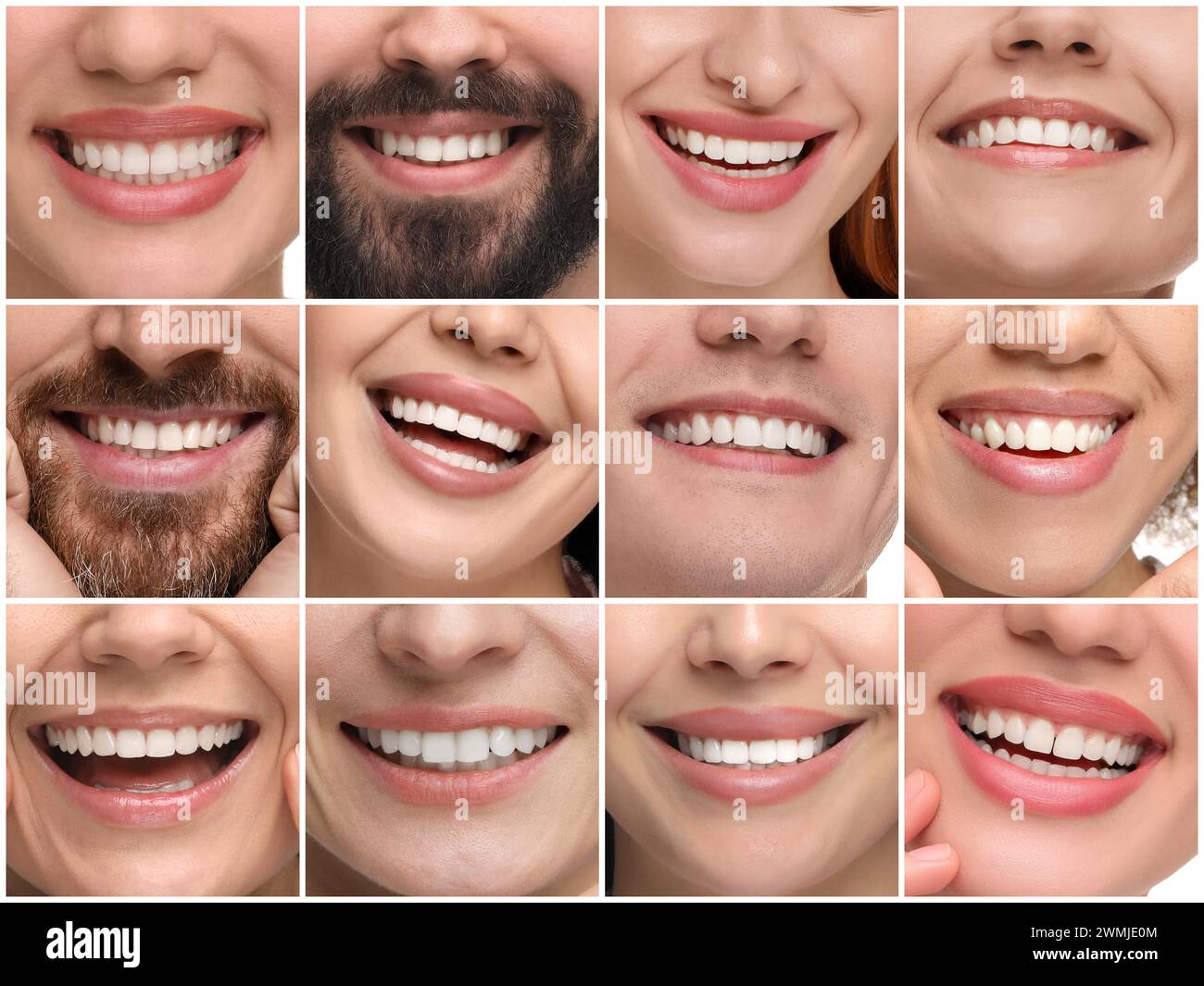 Teeth showing smile Cut Out Stock Images & Pictures - Alamy