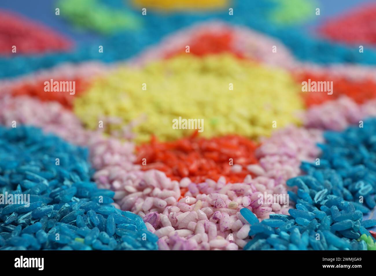 Diwali celebration. Colorful rangoli as background, closeup Stock Photo ...