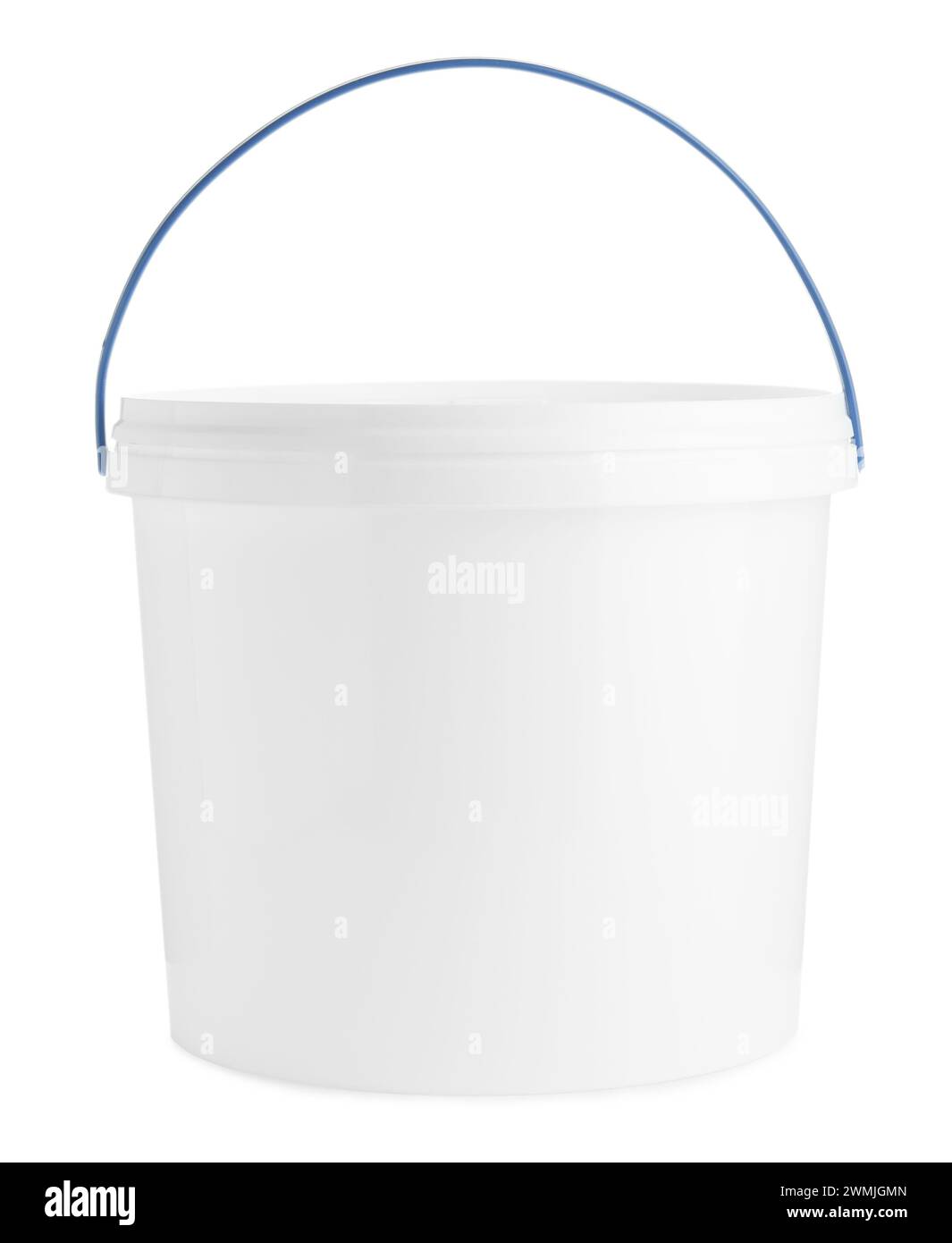 One blank plastic bucket isolated on white Stock Photo - Alamy