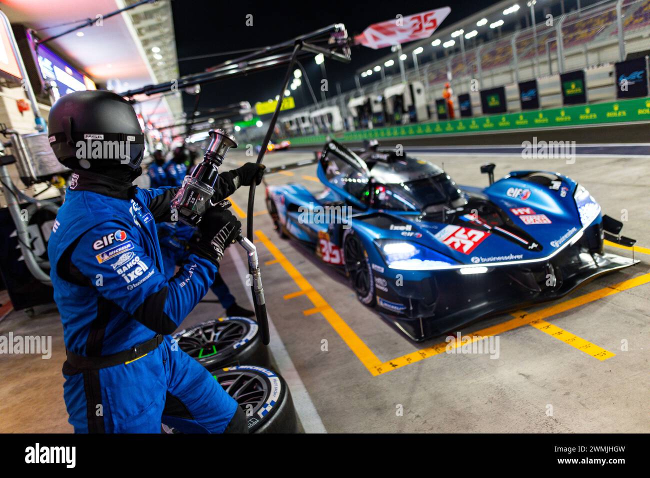 Lusail, Qatar. 26th Feb, 2024. Alpine Endurance Team, pit stop during ...