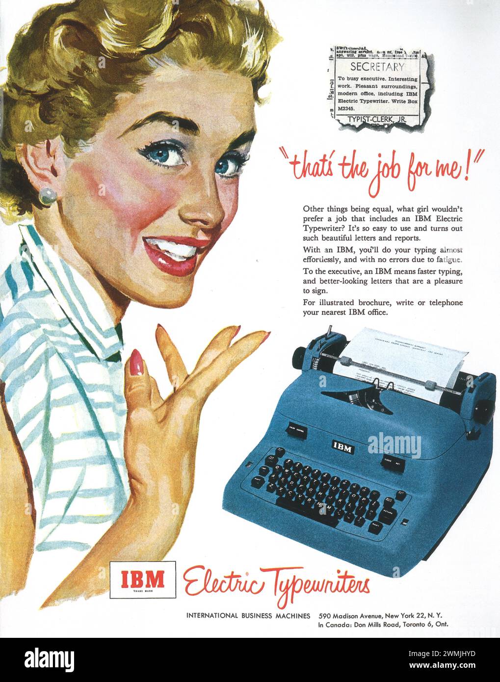 Advertisement for typewriters hi-res stock photography and images - Alamy