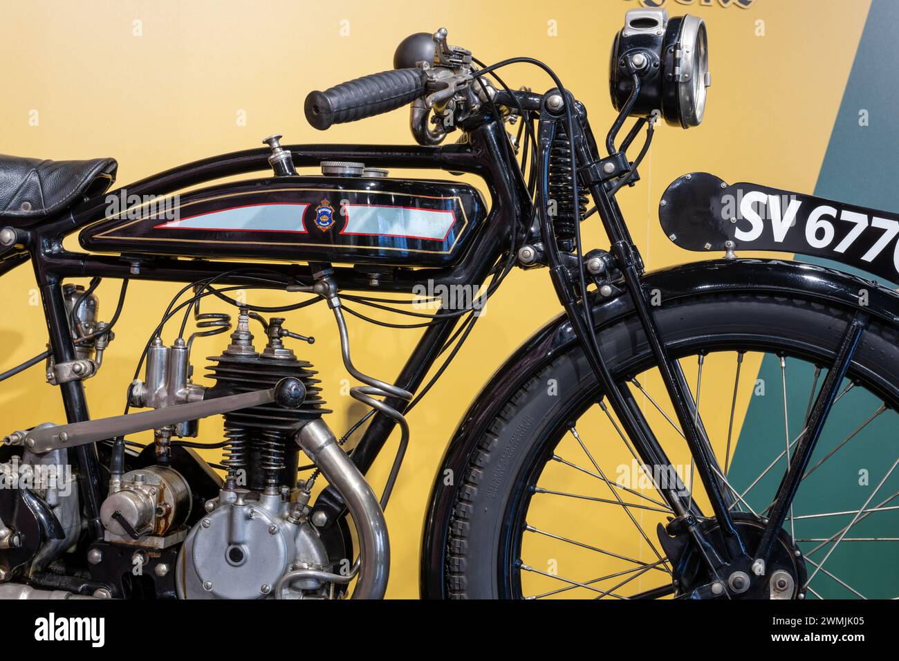 Sparkford.Somerset.United Kingdom.January 7th 2024.A Triumph Model W ...