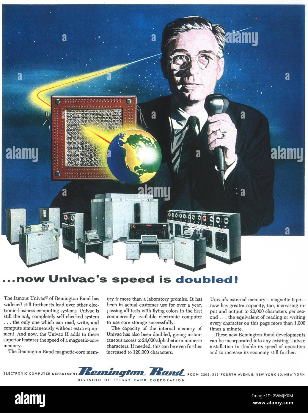 1950s USA Remington Rand/ Univac Ad Stock Photo - Alamy