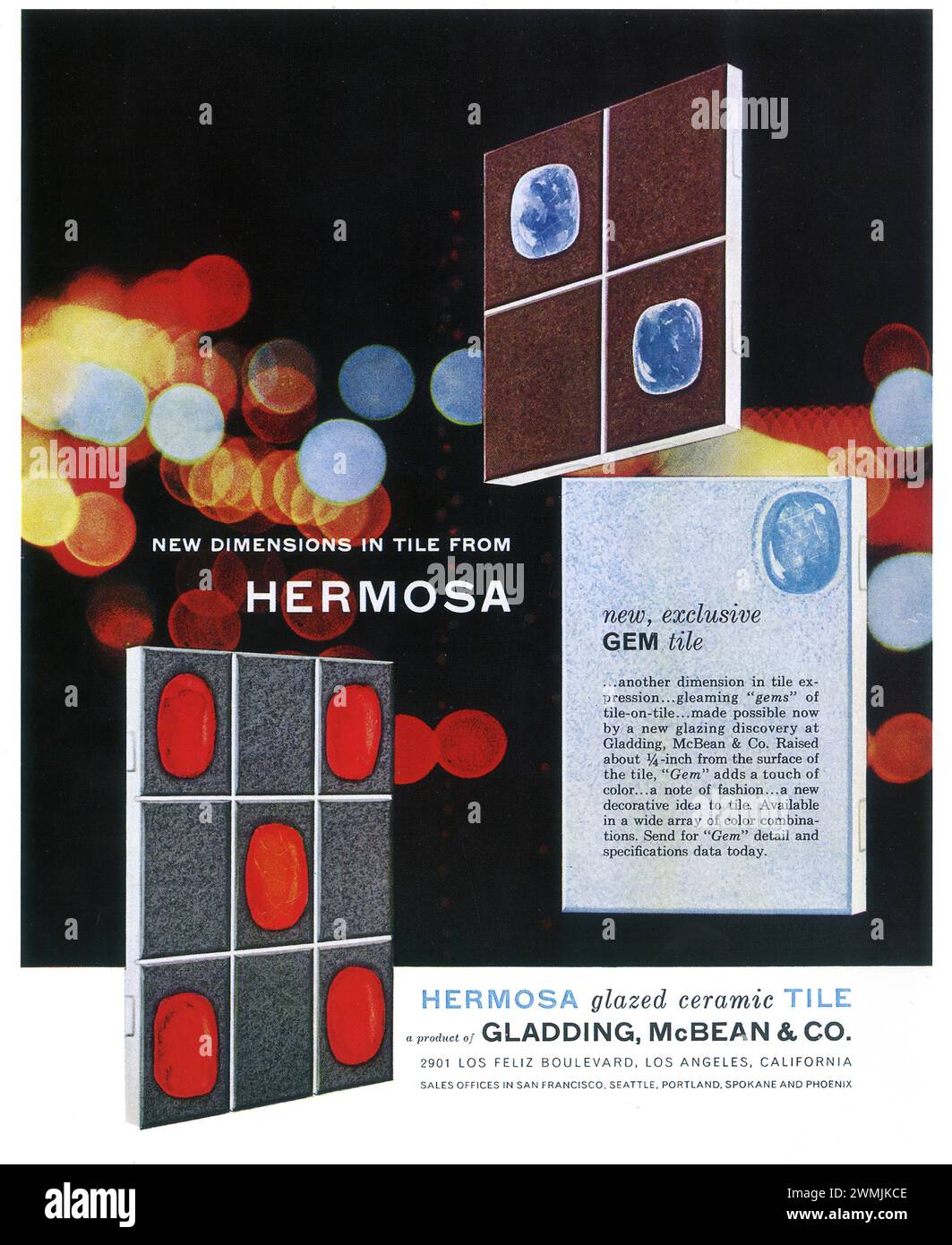 1959 Gladding, McBean & Co.'s Hermosa Glazed Ceramic Tile Print Ad ...