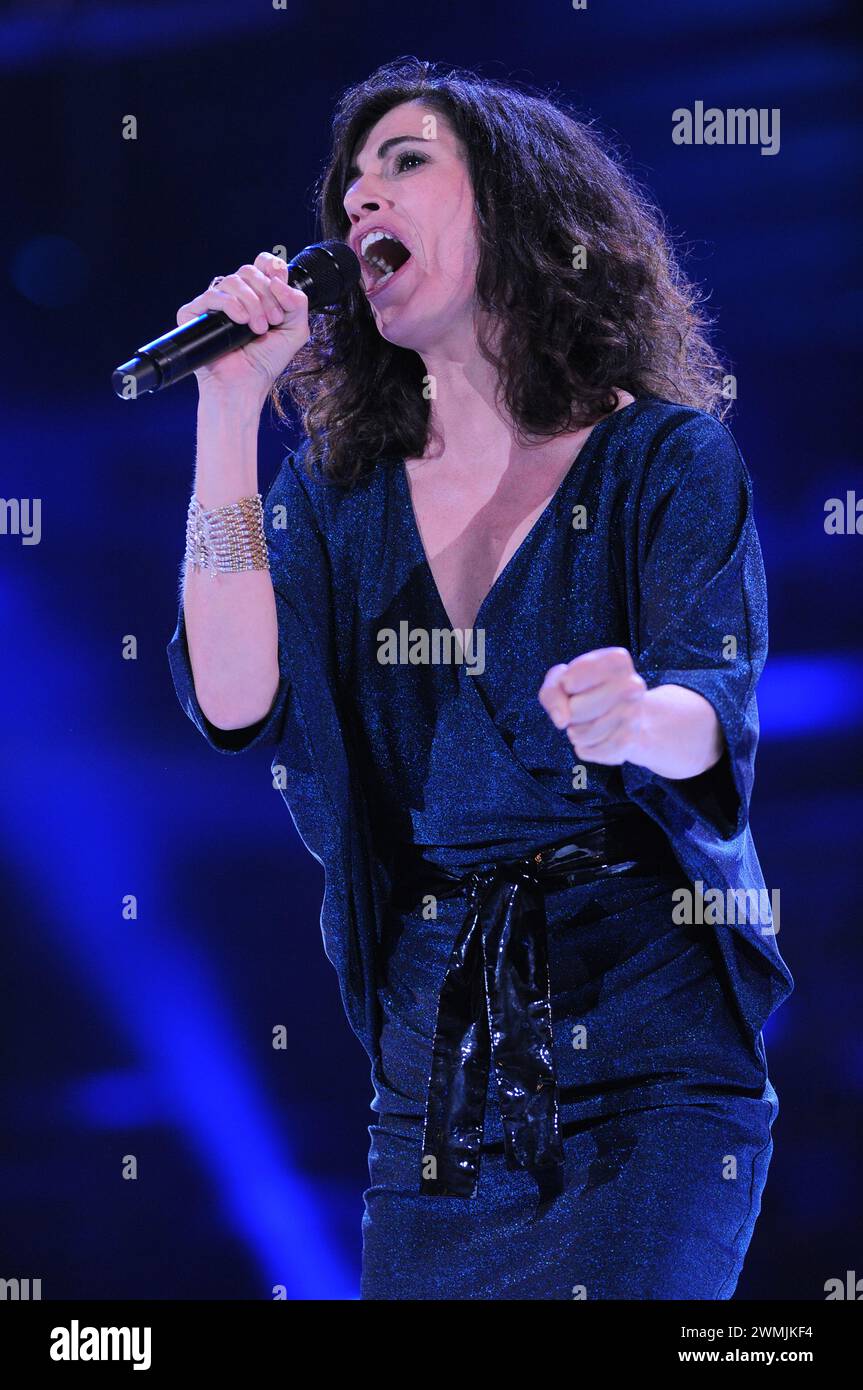 Verona Italy 07/06/2009 : Giorgia,Italian singer, during the Wind Music ...