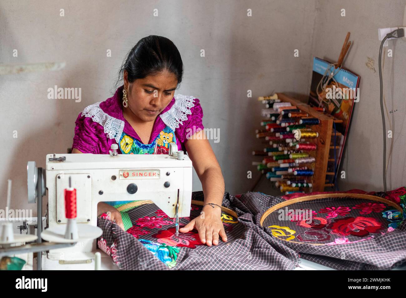 San Miguel del Valle, Oaxaca, Mexico - Epifania Hernandez Garcia makes ...